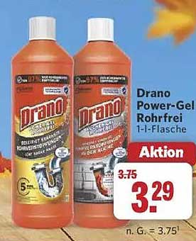 Drano Power-Gel Rohrfrei 1-Liter-Flasche Angebot bei Combi