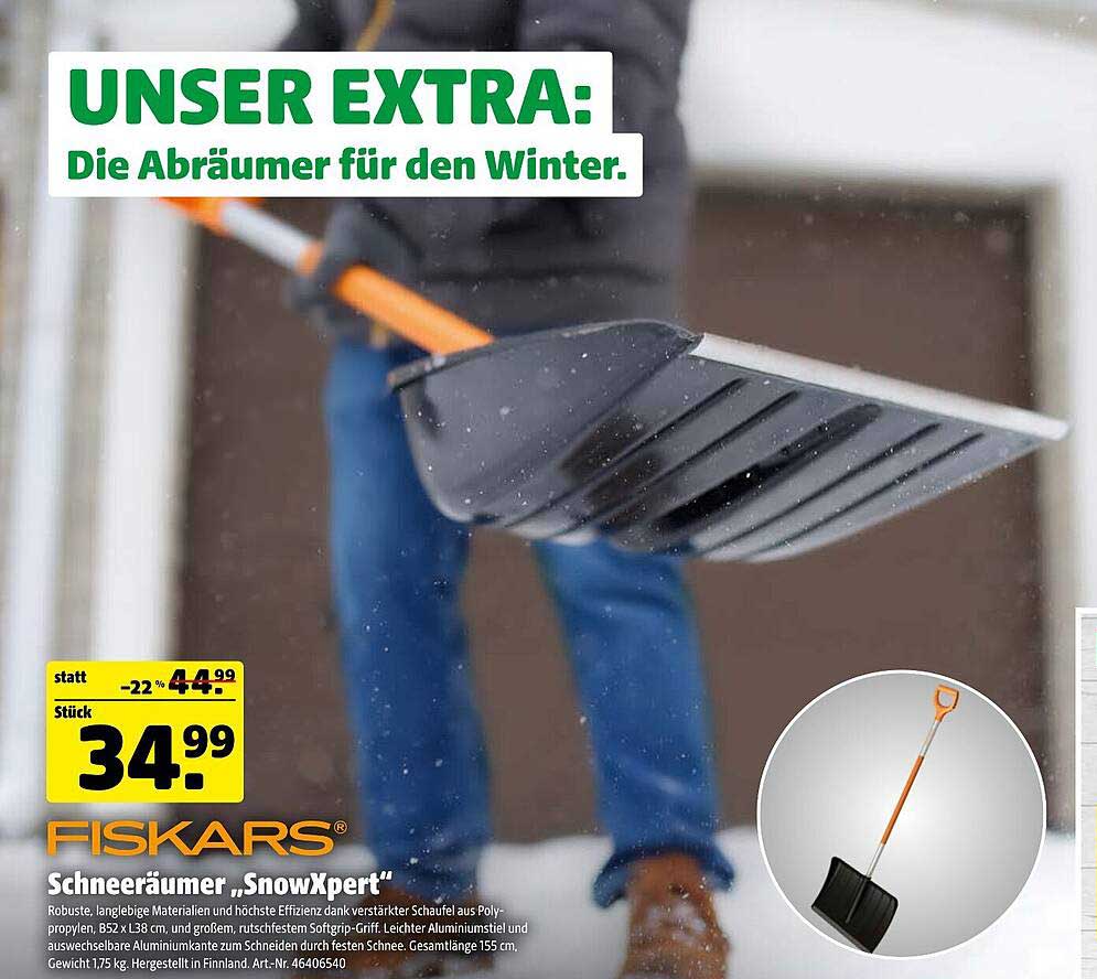 Fiskars Schneeräumer „Snowxpert“ Angebot bei Hagebau - ProspektGuru.de