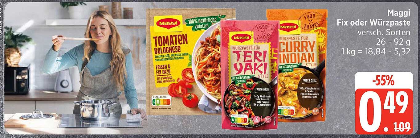 Maggi Fix Oder Würzpaste Verschiedene Sorten Angebot bei Marktkauf ...