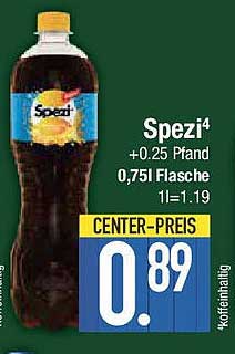 Spezi - Erfrischender Klassiker In Der 0,75L Flasche Angebot bei E ...