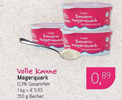 Volle Kanne Magerquark 150 G Angebot bei Dornseifer - ProspektGuru.de