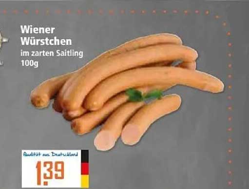 Wiener Würstchen Im Zarten Saitling 100G Angebot bei K+K Klaas & Kock ...