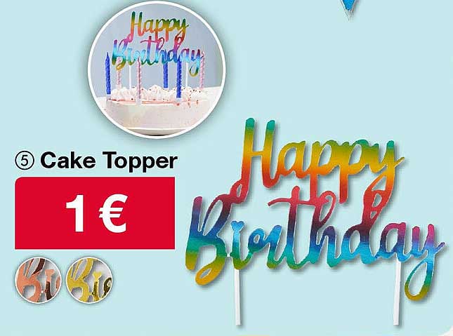 Happy Birthday Cake Topper Angebot bei Woolworth - ProspektGuru.de