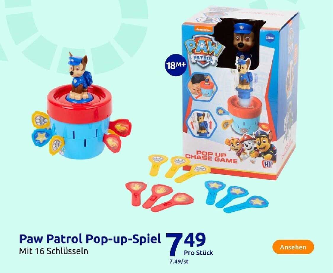 Paw Patrol Pop-Up-Spiel Angebot bei Action - ProspektGuru.de
