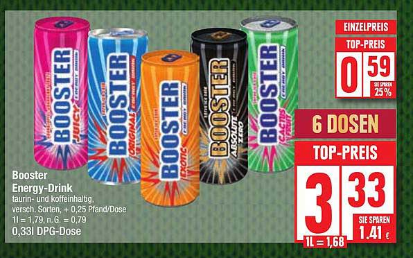 Booster Energy-Drink Angebot bei Edeka