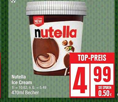Nutella Ice Cream Angebot bei Edeka