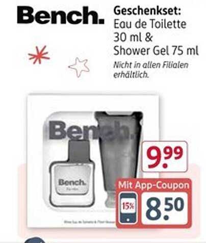 Bench. Geschenkset: Eau De Toilette 30 Ml & Shower Gel 75 Ml Angebot ...