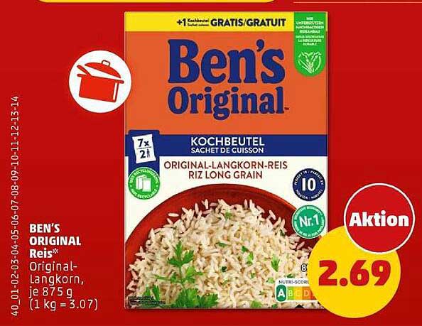 Ben's Original Reis - Original-Langkornreis, 875 G Angebot bei Penny ...