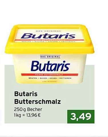 Butaris Butterschmalz 250 G Angebot bei CAP Markt - ProspektGuru.de