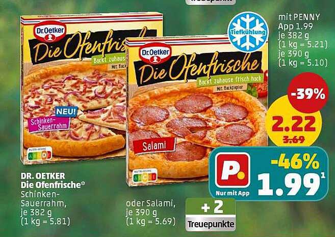 Dr. Oetker Die Ofenfrische – Schinken-Sauerrahm Oder Salami Angebot bei ...