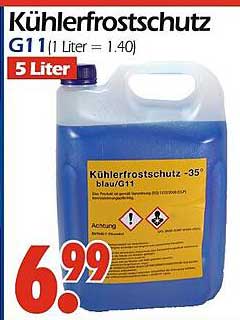 Kühlerfrostschutz G11 - 5 Liter Angebot bei Wreesmann - ProspektGuru.de