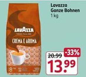 Lavazza Ganze Bohnen 1 Kg Angebot bei Rossmann - ProspektGuru.de