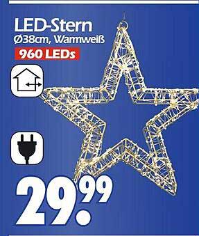 Led-Stern Ø38Cm, Warmweiß Mit 960 Leds Angebot bei Wreesmann ...