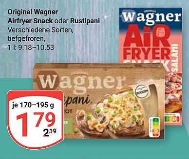 Wagner Steinofen-Pizza, Flammkuchen, Rustipani Ofenbrot Oder Airfryer ...