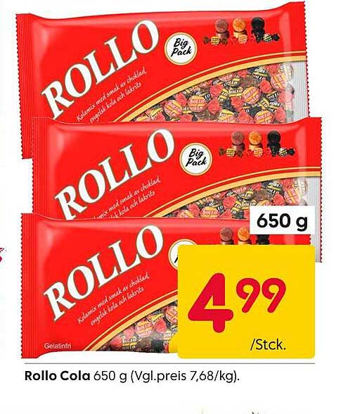 Rollo Cola 650 G - Großer Genuss Zum Kleinen Preis Angebot bei Rusta ...