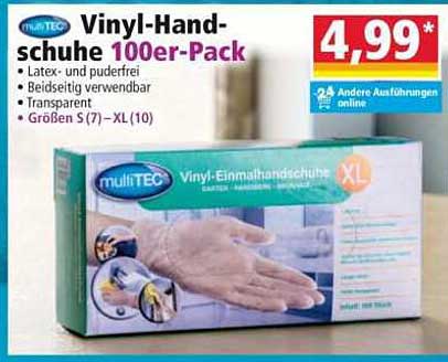 Einweg Handschuhe Vinyl 100 Stück Angebot bei KODi - ProspektGuru.de