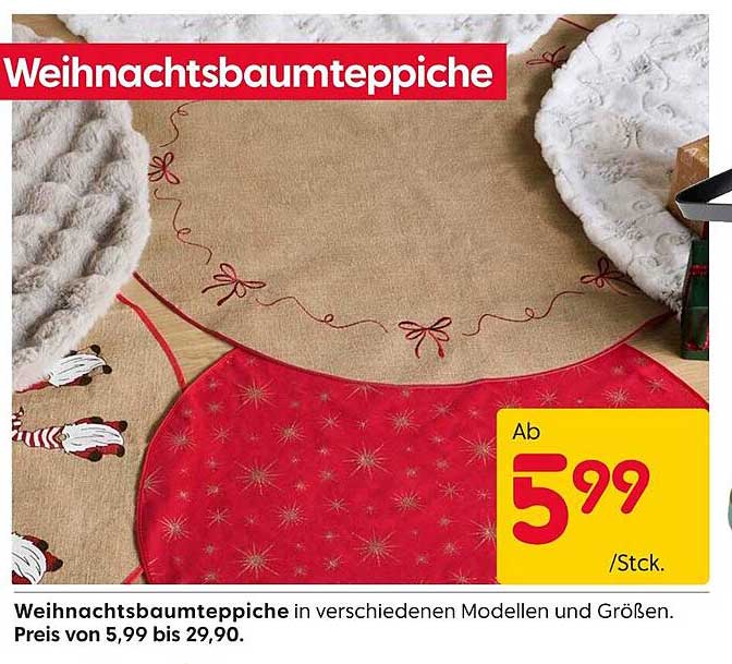 Weihnachtsbaumteppiche In Verschiedenen Modellen Und Größen Angebot bei Rusta - ProspektGuru.de