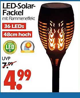 Led-Solar-Fackel Mit Flammeneffekt Angebot bei Wreesmann - ProspektGuru.de