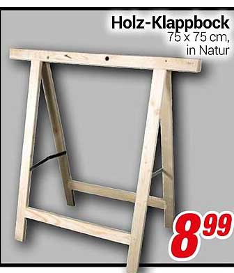 Holz-Klappbock 75 X 75 Cm, In Natur Angebot bei CENTERSHOP ...
