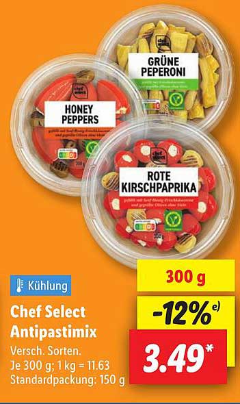 Chef Select Antipastimix 300 G Angebot bei Lidl