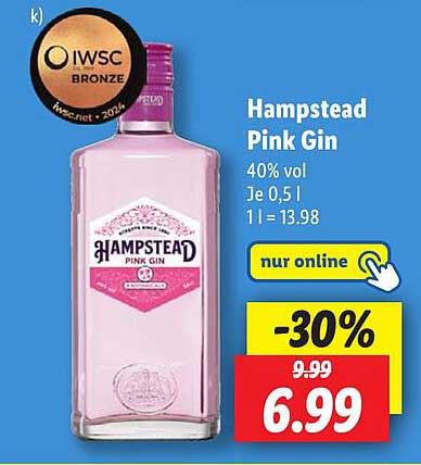 Hampstead Pink Gin Angebot bei Lidl