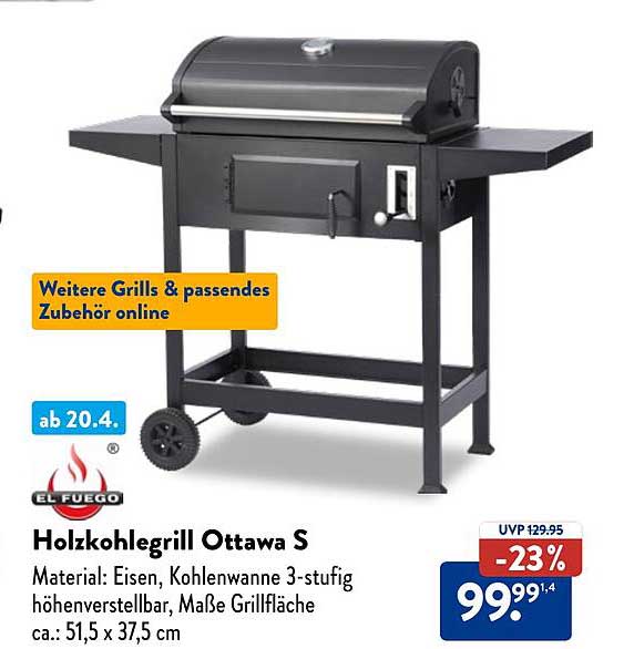 Holzkohlegrill Ottawa S Angebot bei Aldi Nord - ProspektGuru.de