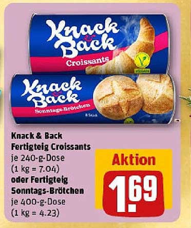 Knack & Back Fertigteig Croissants Angebot bei REWE