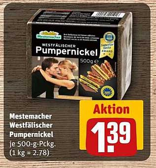 Mestemacher Westfälischer Pumpernickel 500 G Angebot bei REWE Center