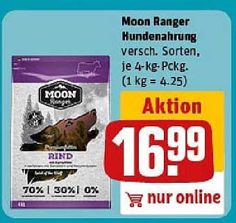 Moon Ranger Hundenahrung 4-Kg-Päckchen Angebot bei REWE