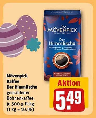 Mövenpick Kaffee Der Himmlische Gemahlener Bohnenkaffee, Je 500-G-Pckg ...