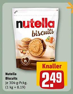 Nutella Biscuits Angebot bei REWE Center