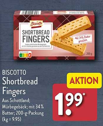 Biscotto Shortbread Fingers Angebot bei Aldi Nord