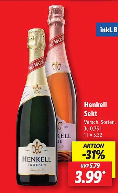 Henkell Sekt Angebot bei Lidl