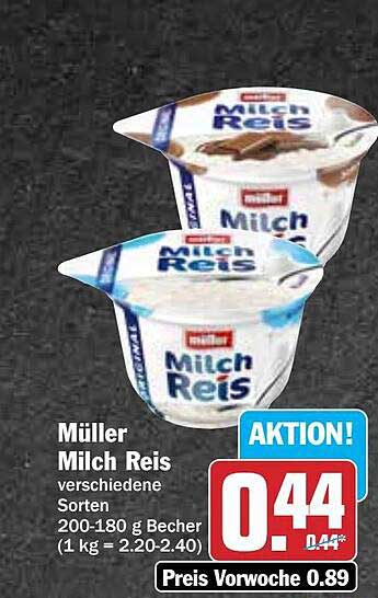 Müller Milch Reis Angebot bei Hit