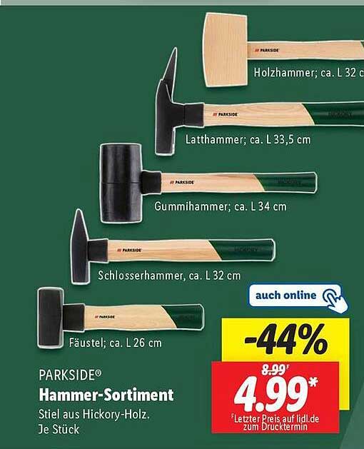 Parkside Hammer-Sortiment Angebot bei Lidl