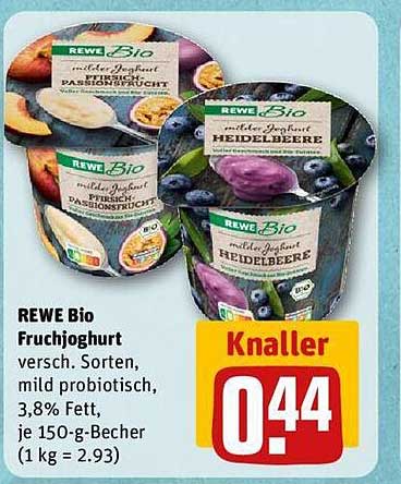 Rewe Bio Fruchjoghurt Angebot bei REWE Kaufpark