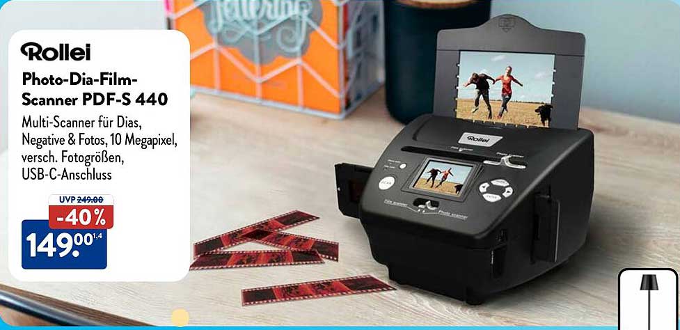 Rollei Photo-Dia-Film-Scanner Pdf-S 440 Angebot bei Aldi Nord