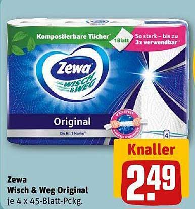 Zewa Wisch & Weg Original Angebot bei REWE Kaufpark - ProspektGuru.de
