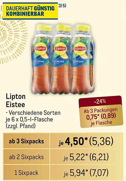 Lipton Eistee Angebot bei METRO