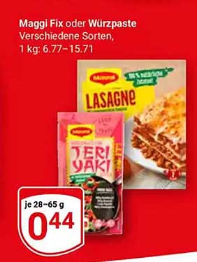 Maggi Fix Oder Würzpaste Angebot bei Globus - ProspektGuru.de
