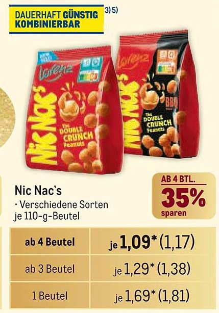 Nic Nac's Angebot bei METRO