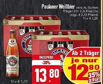 Schãne Paulaner Weiãÿbier Angebot Bild