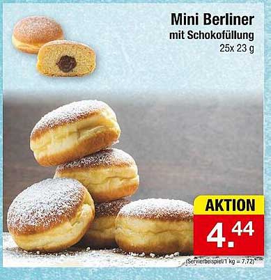 Mini Berliner Mit Schokoladfüllung Angebot bei Zimmermann