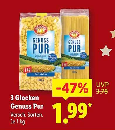 3 Glocken Genuss Pur - Verschiedene Sorten, Je 1 Kg Angebot bei Lidl ...