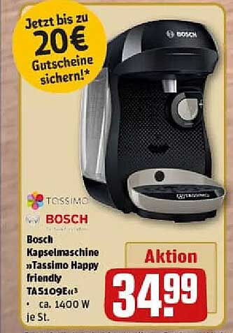 Bosch Kapselmaschine »Tassimo Happy Friendly« Angebot bei REWE ...
