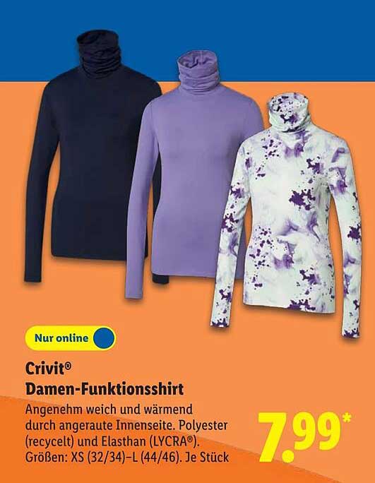 Crivit® Damen-Funktionsshirt Angebot bei Lidl - ProspektGuru.de