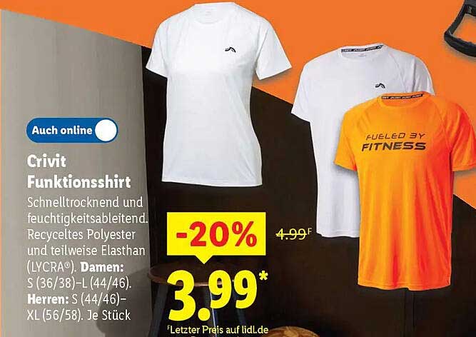 Crivit Funktionsshirt Angebot bei Lidl - ProspektGuru.de