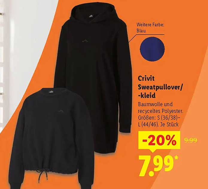 Crivit Sweatpullover/-Kleid Angebot bei Lidl - ProspektGuru.de