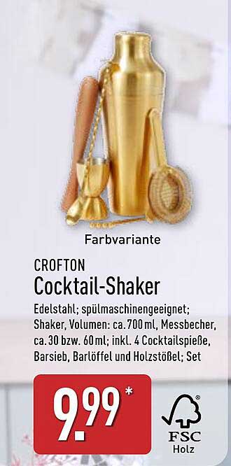 Edelstahl-Cocktail-Shaker-Set Angebot bei Thomas Philipps - ProspektGuru.de