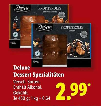 Deluxe Profiteroles - Dessert Spezialitäten Angebot bei Lidl ...